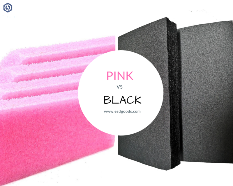 Foam Sheet Roll Pink & Black Color ESD Application -ESDGoods